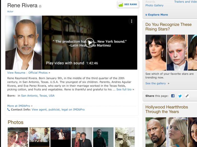 RISING STAR LA: GET TO KNOW ACTOR RENE RIVERA! | Celebz Treasure