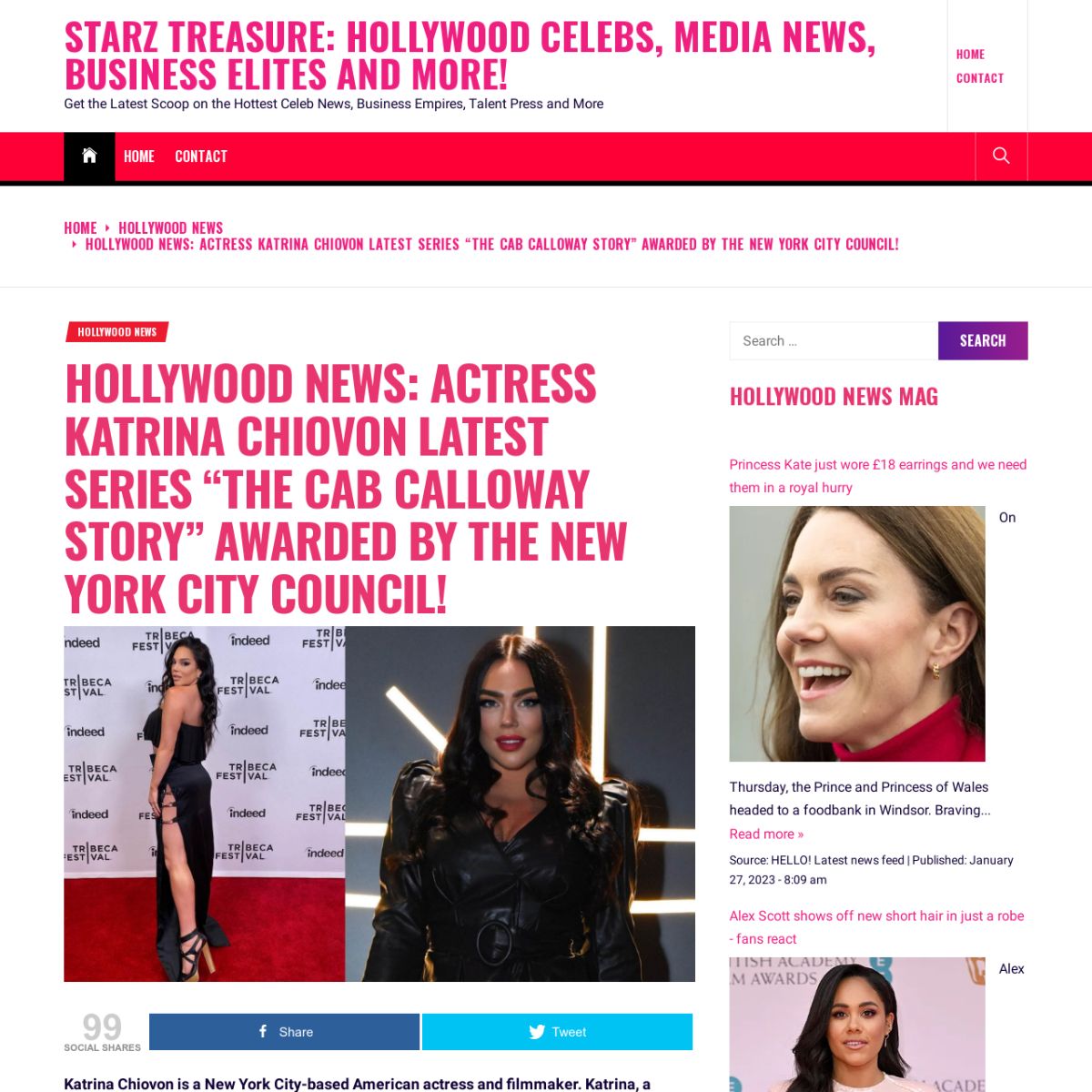 HOLLYWOOD NEWS_ ACTRESS KATRINA CHIOVON LATEST SERIES “THE CAB CALLOWAY ...